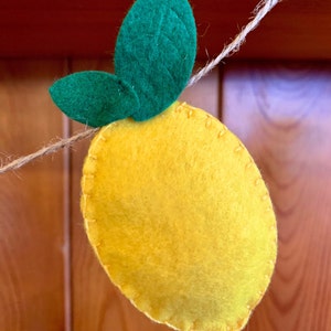 Lemon Garland / Handmade / Lemon Bunting / Summer Decor / Felt - Etsy