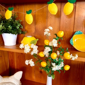 Lemon Garland / Handmade / Lemon Bunting / Summer Decor / Felt - Etsy