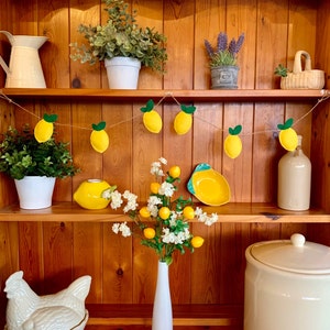 Lemon Garland / Handmade / Lemon Bunting / Summer Decor / Felt - Etsy