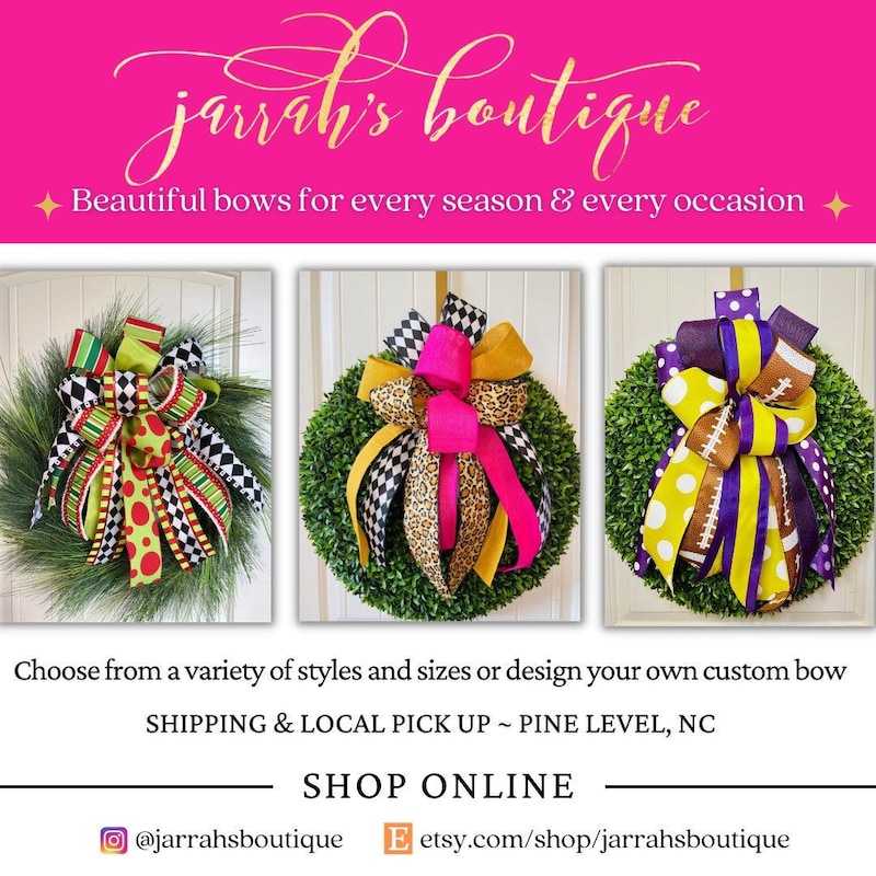 Pre Made Bows for Wreaths - Etsy