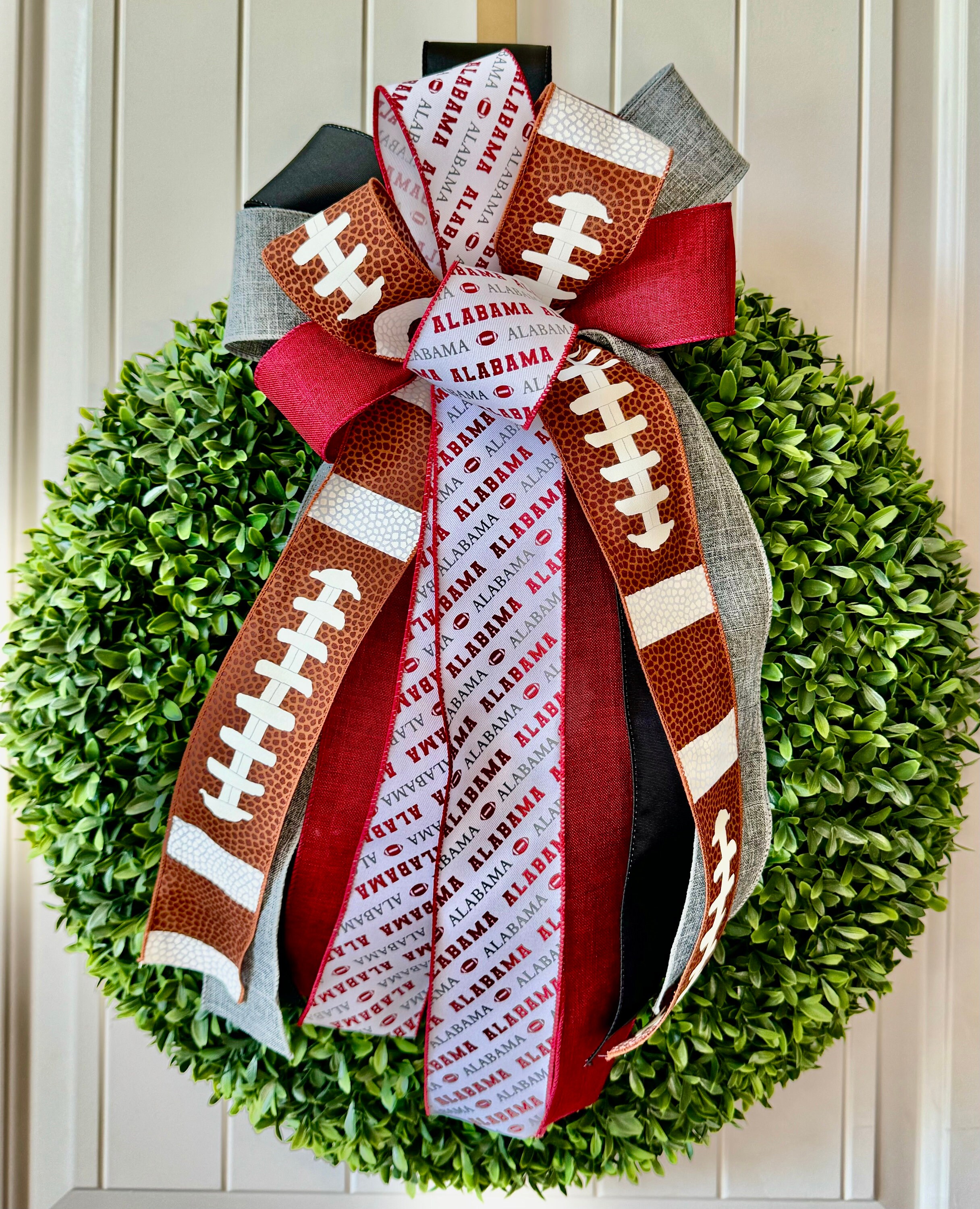 Alabama Wreath Bow, Roll Tide Wreath Bow, Wreath Bows, Mailbox Bow ...