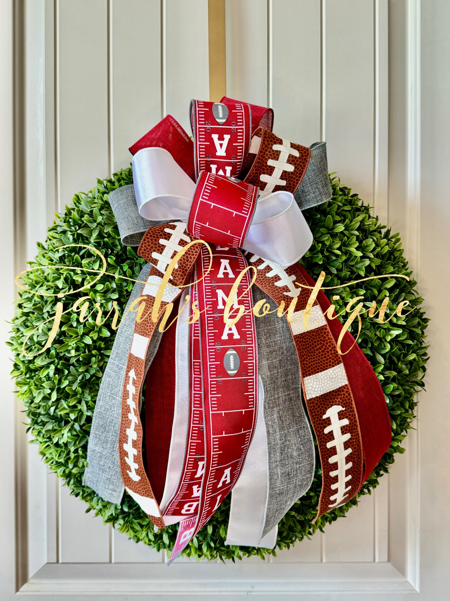 Alabama Wreath Bow, Roll Tide Wreath Bow, Wreath Bows, Mailbox Bow ...