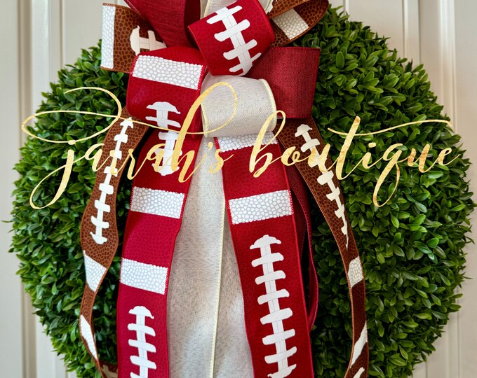 Sooner Schooner Wreath Bow, Oklahoma Wreath Bow, OU Wreath Bow ...
