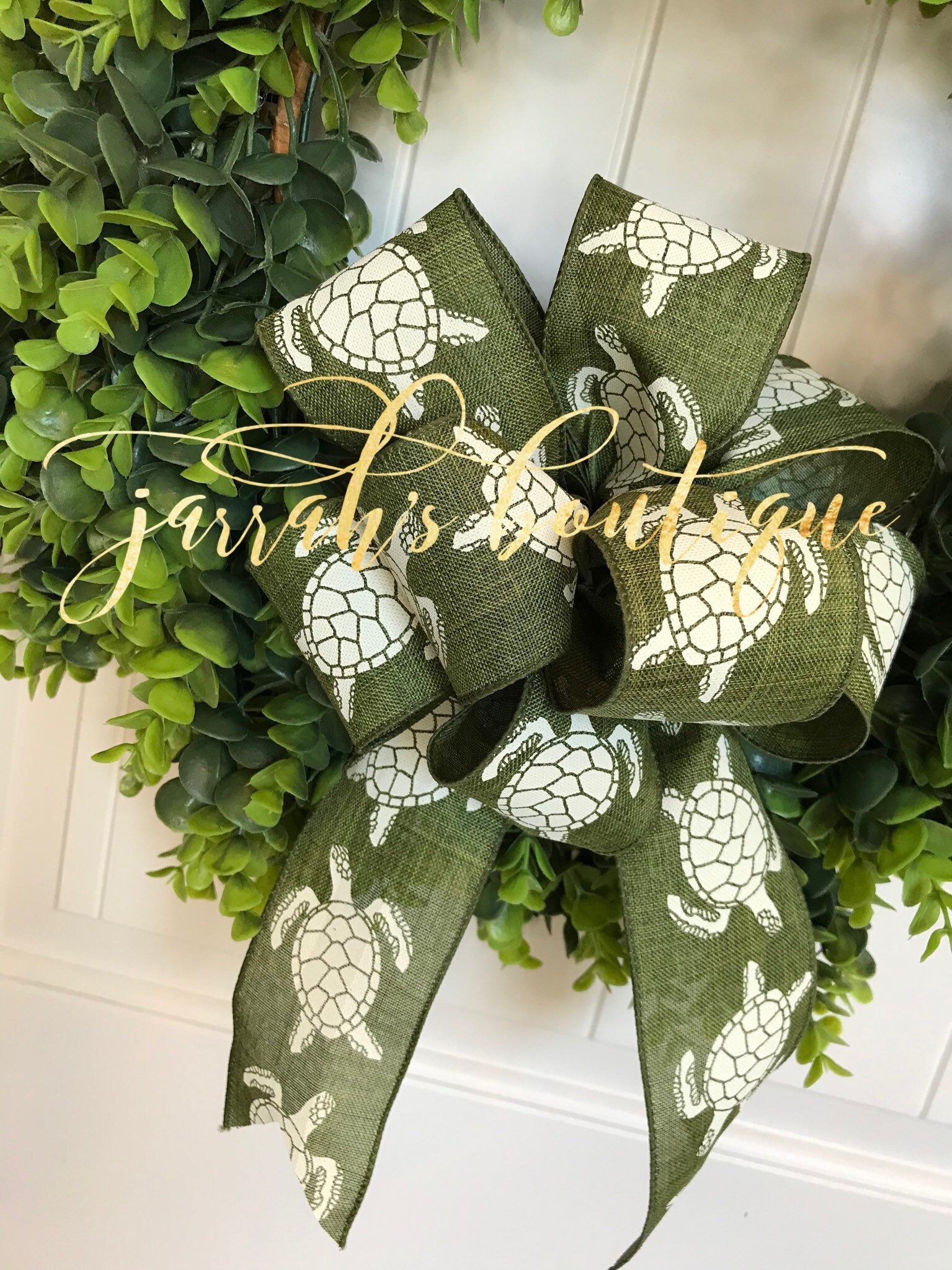 Coastal Wreath Bow Sea Turtle Bow Beach Bows for Wreath | Etsy