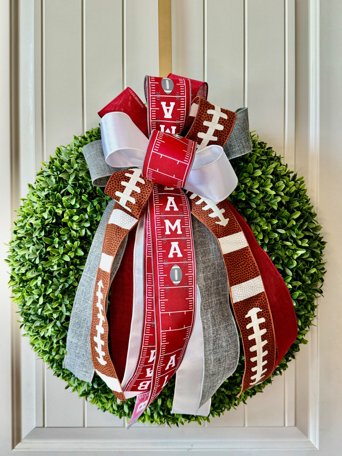 Alabama Wreath Bow, Roll Tide Wreath Bow, Wreath Bows, Mailbox Bow ...