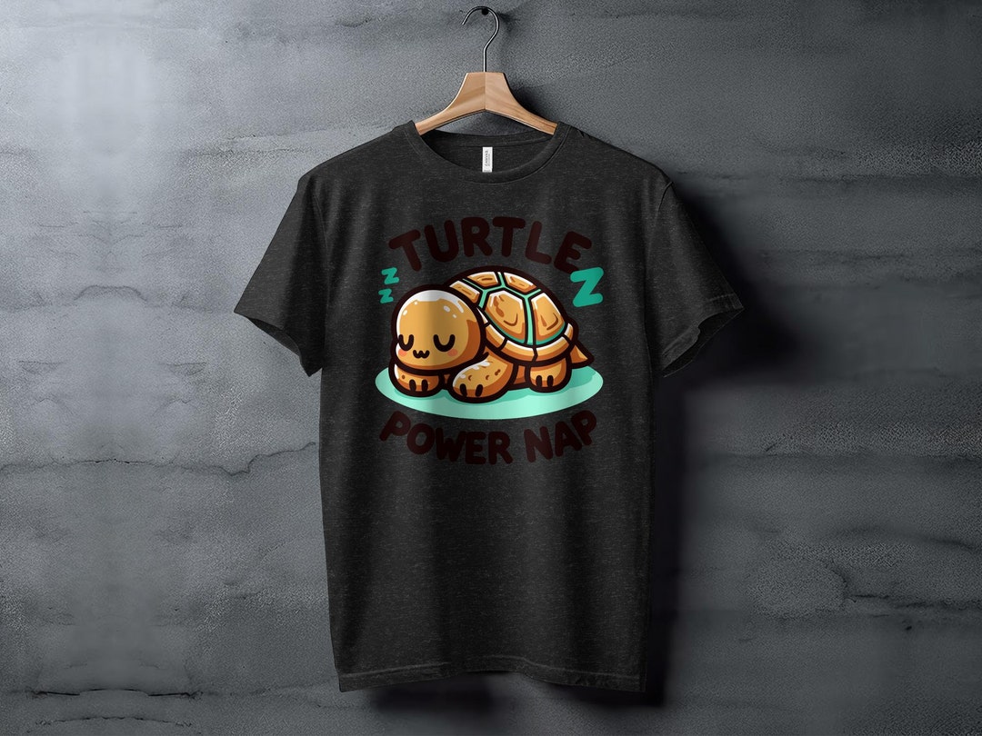 Cute Turtle Power Nap Sea Turtle Relaxing Naptime - Etsy