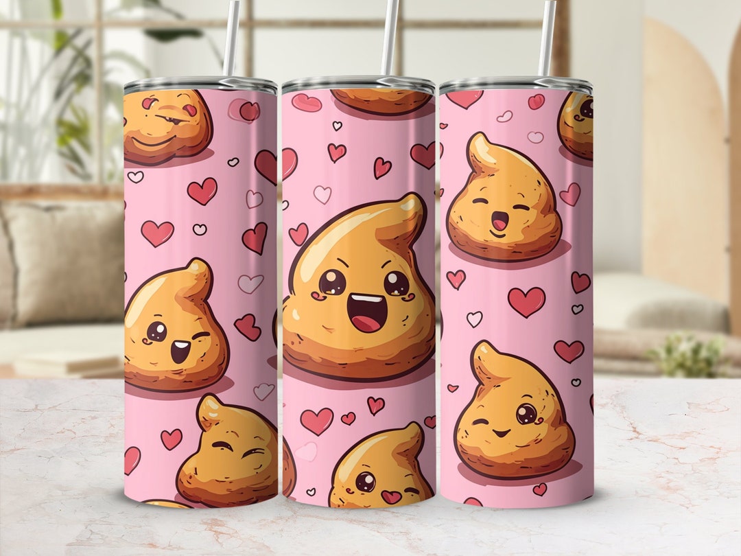 Cute Poop Tumbler, Funny Cartoon Character Drinkware, Insulated Coffee ...