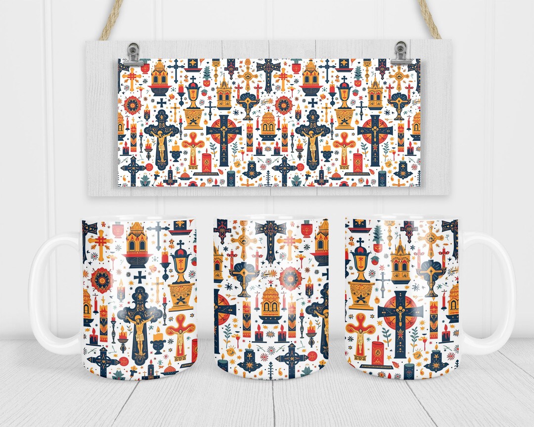 Vintage Alchemy Symbols Mug, Mystical Occult Witchcraft Pattern ...