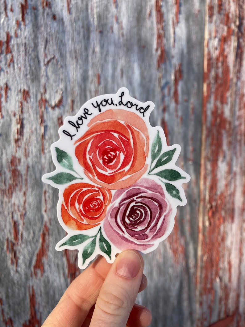 Christian Sticker I Love You Lord Watercolor Sticker - Etsy