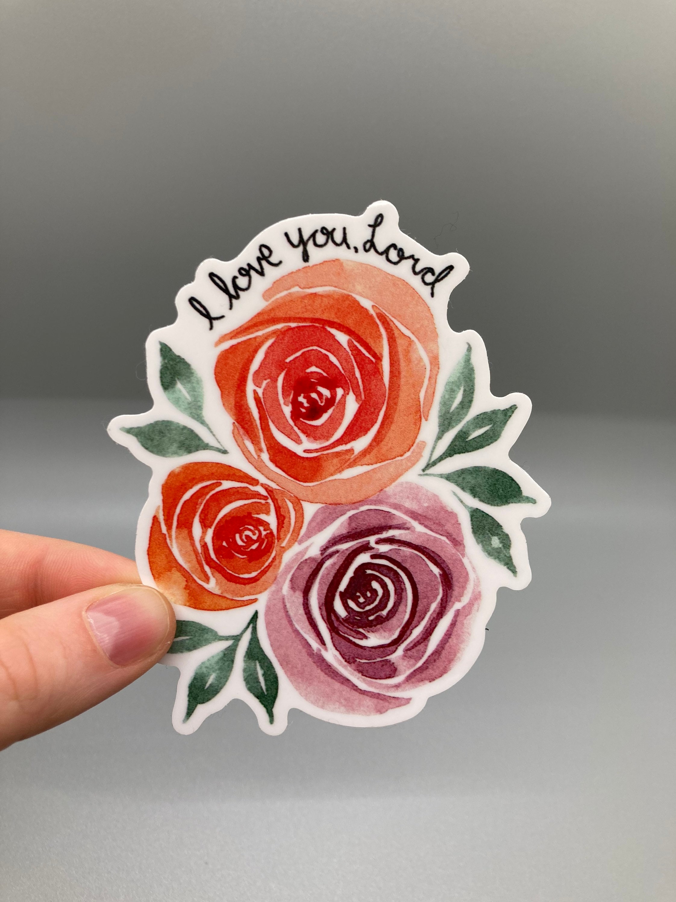 Christian Sticker I Love You Lord Watercolor Sticker | Etsy