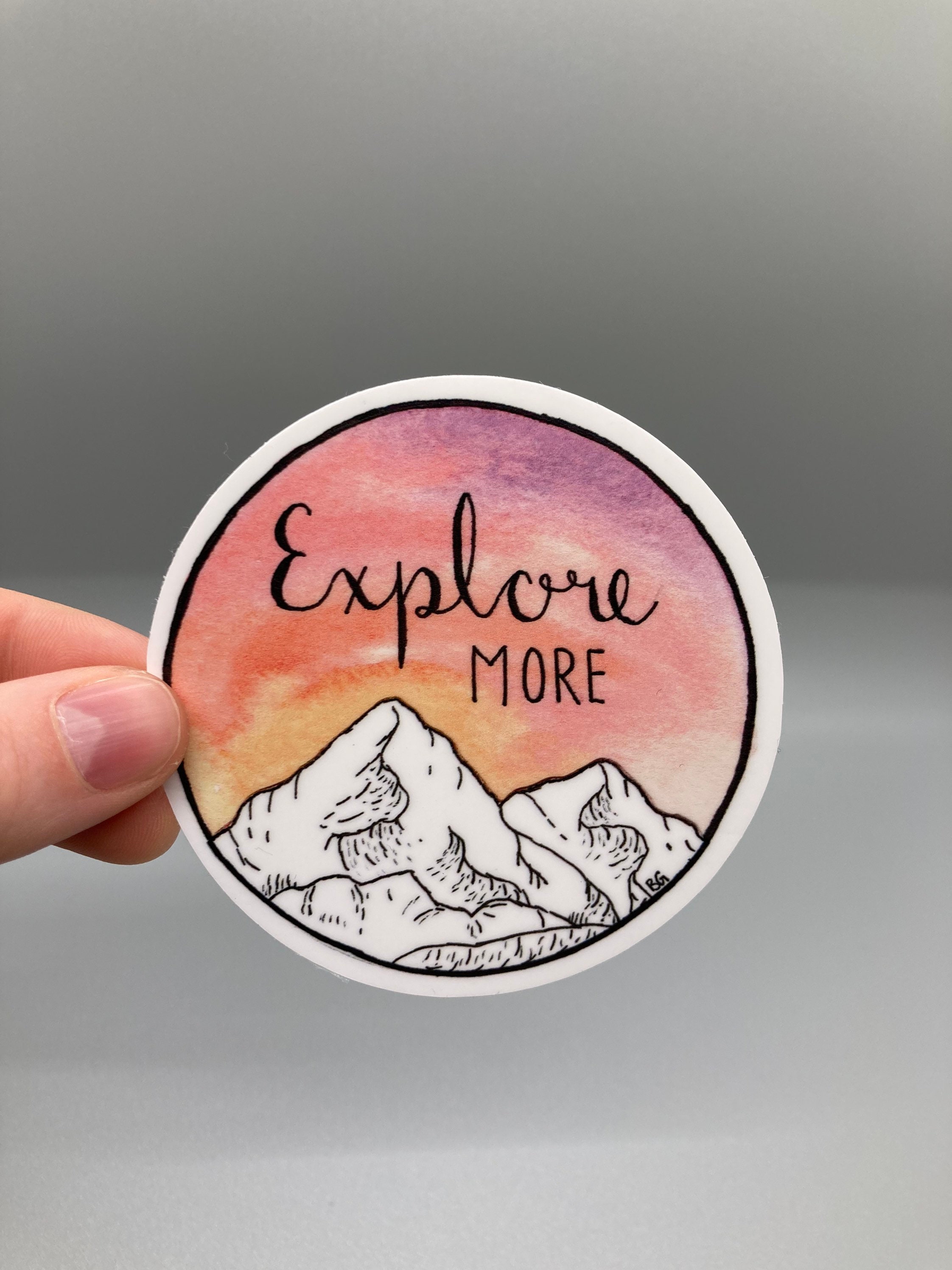 Explore Sticker Watercolor Sticker Vinyl Sticker Waterproof Sticker ...