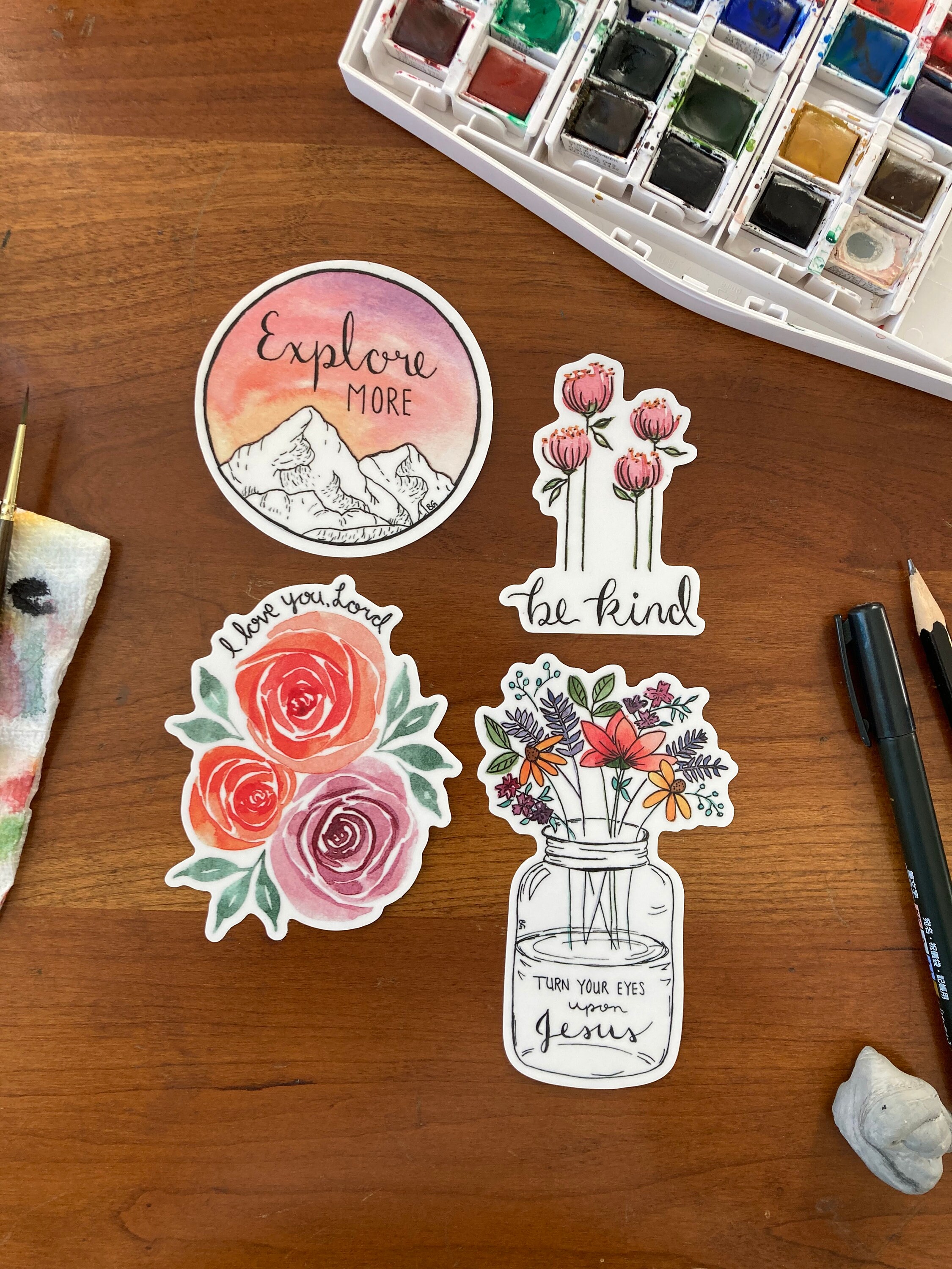 Explore Sticker Watercolor Sticker Vinyl Sticker Waterproof Sticker ...