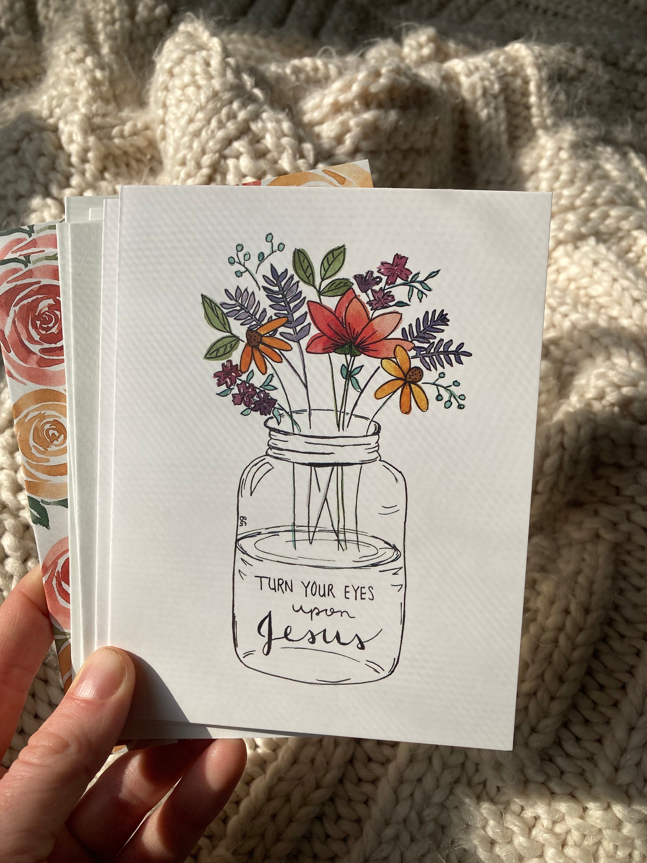 8 Pack Variety Watercolor Greeting Cards Blank Inside Hand Painted ...