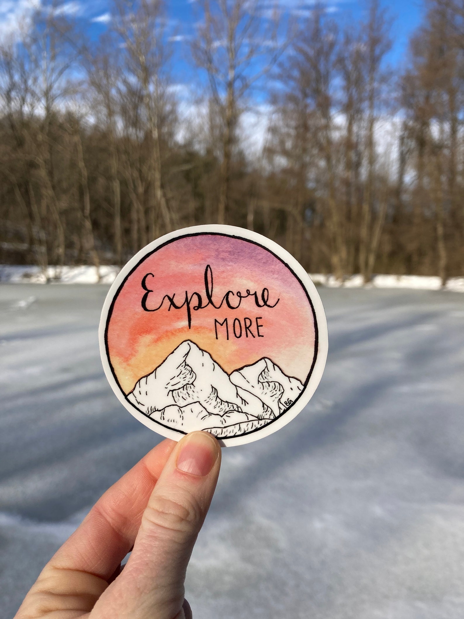 Explore Sticker Watercolor Sticker Vinyl Sticker Waterproof Sticker ...
