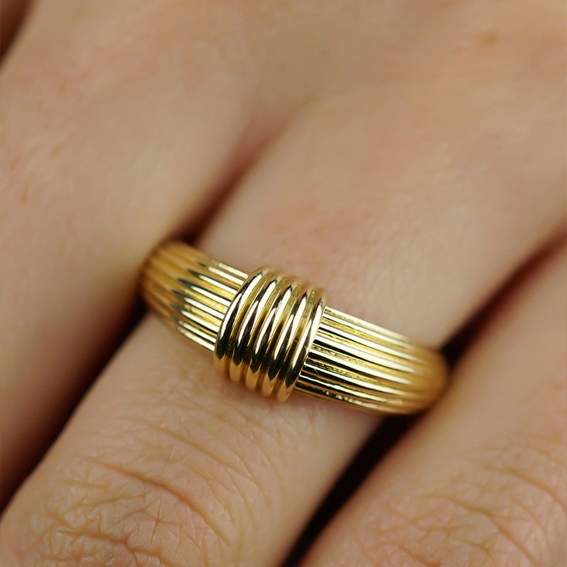 Gold Twisted Ring - Etsy