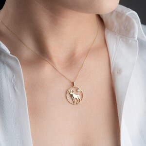 14K Gold Libra Pendant: Ruby Zircon Astrological Charm - Etsy