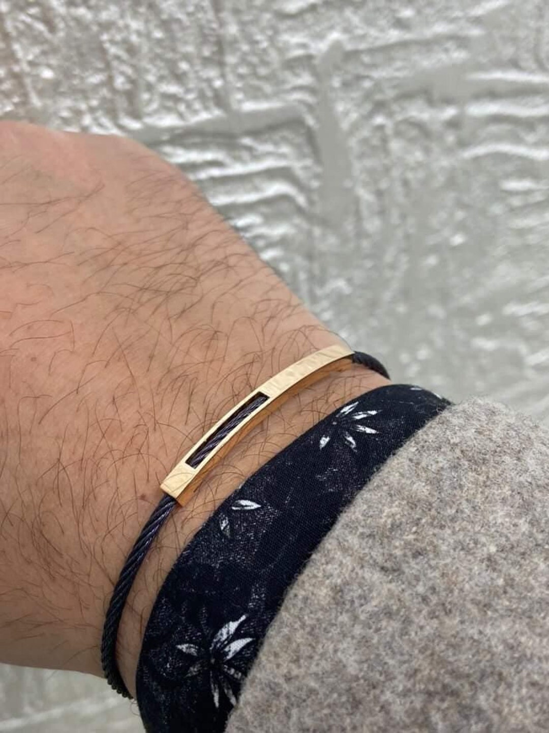 Men's Gold Bracelet, 14k Solid Gold Men Bracelet , Men Jewelry, Gift ...