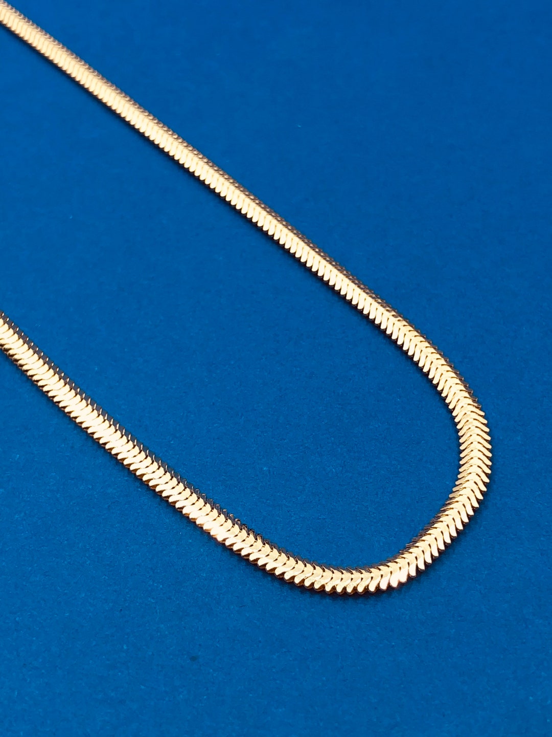 14K Solid Gold Snake Chain Necklace, Z Snake Chain Necklace, Gift for ...