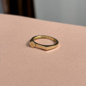 14K Gold Clover Charm Ring: Dainty Good Luck Shamrock - Etsy