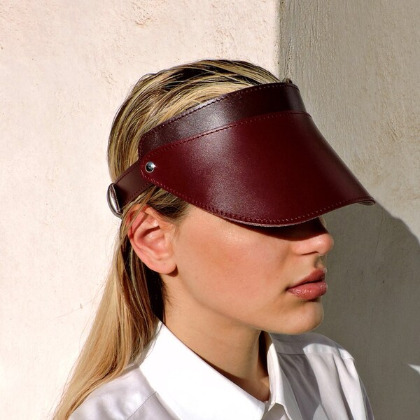Leather Visor - Etsy