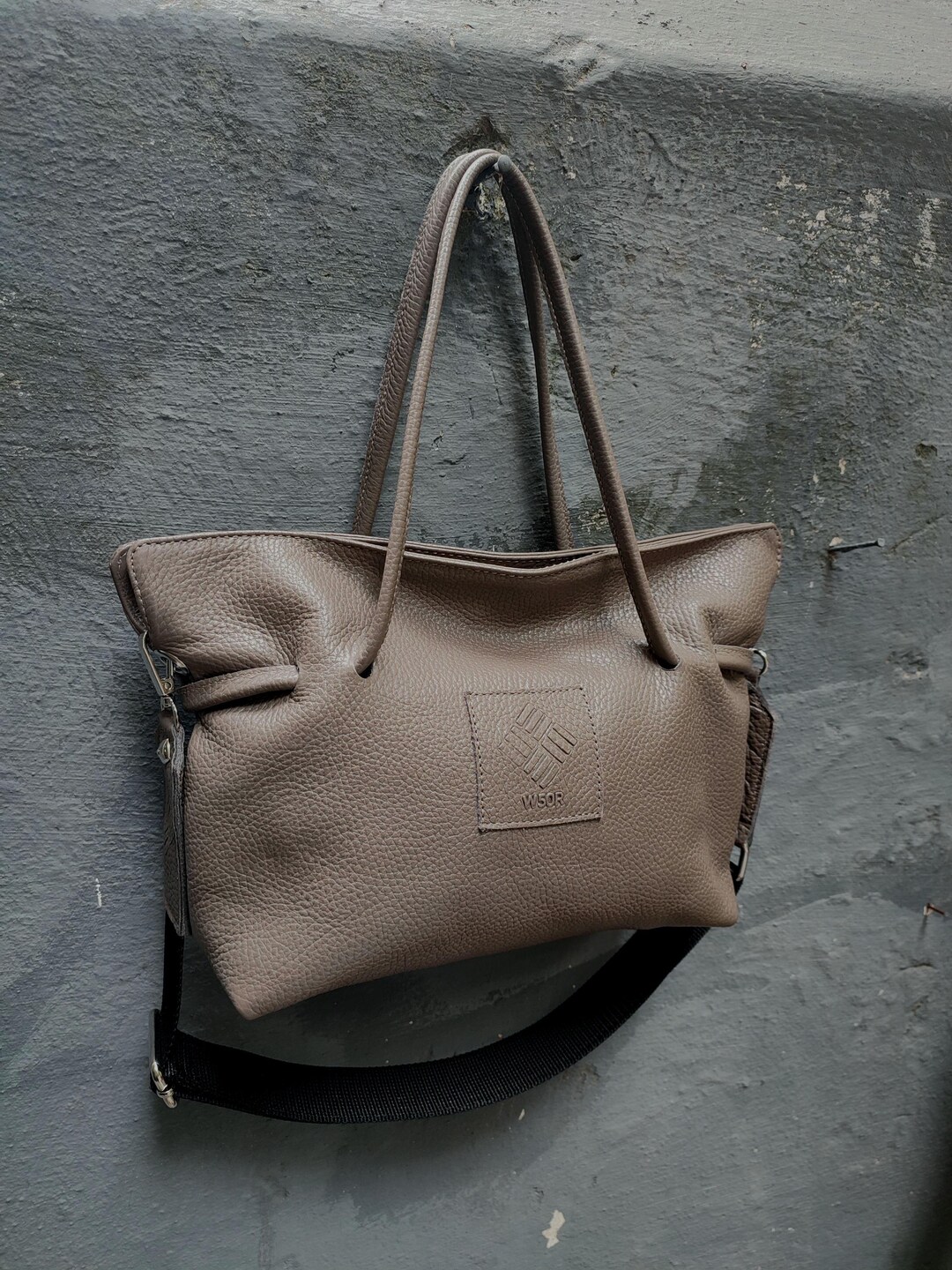 Corvo Leather Purse in Cigar, Cigar Leather Shoulder Bag, Cigar Handbag ...