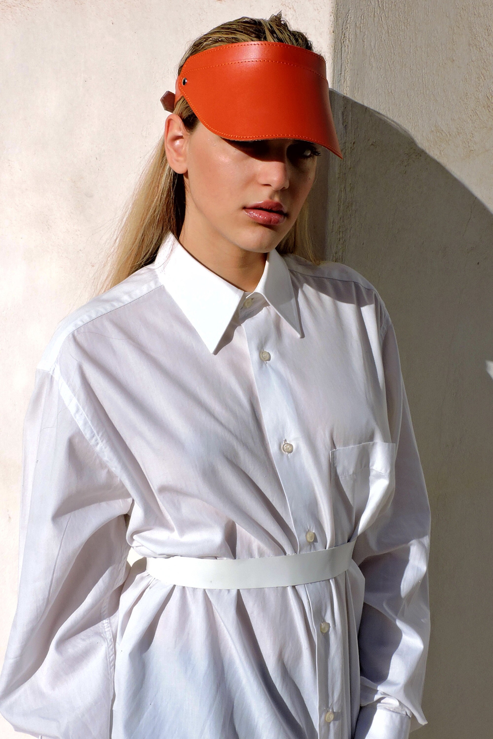 Handmade Orange Visor for Women Minimal Accessory Hat Visor - Etsy UK