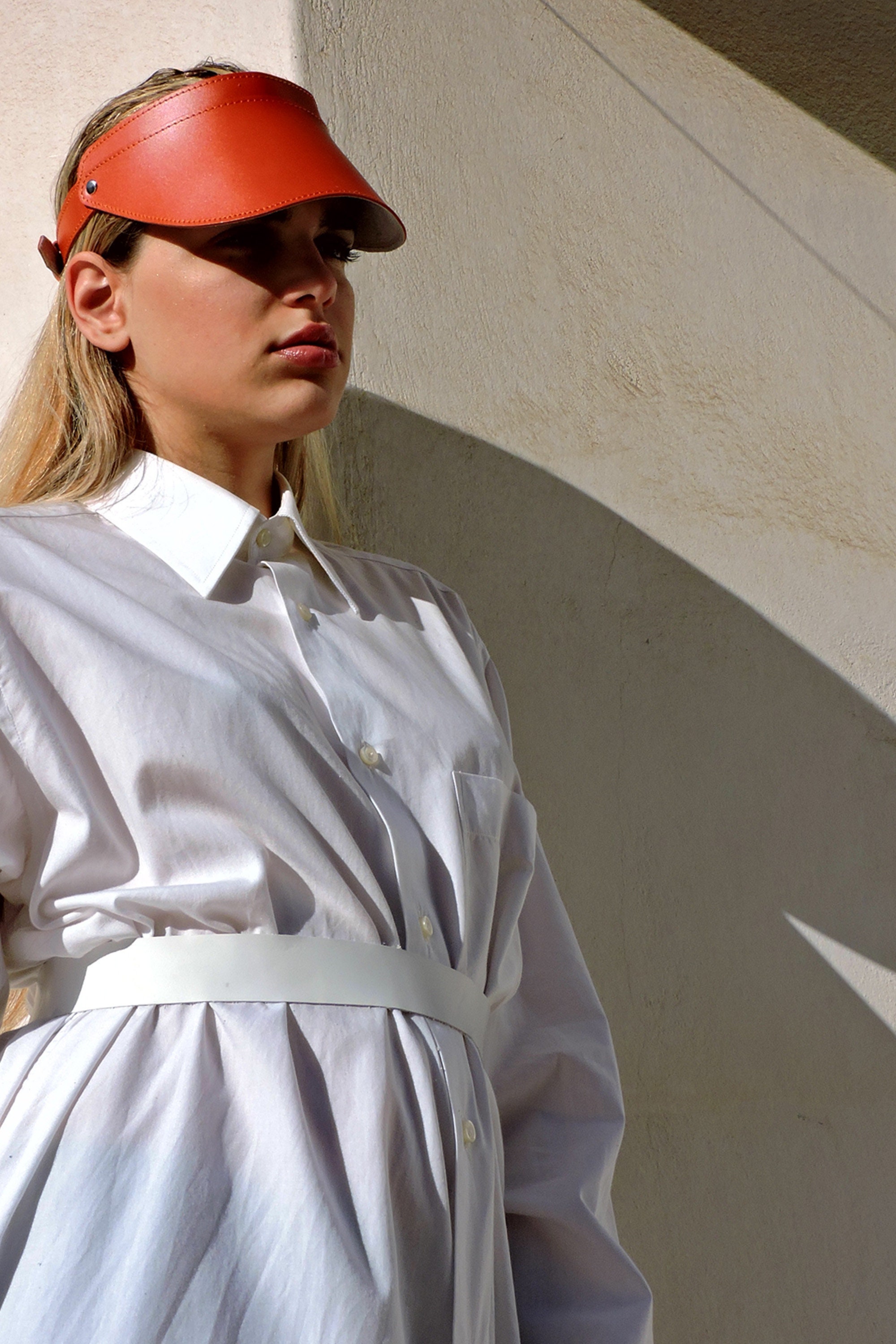 Handmade Orange Visor for Women Minimal Accessory Hat Visor - Etsy UK