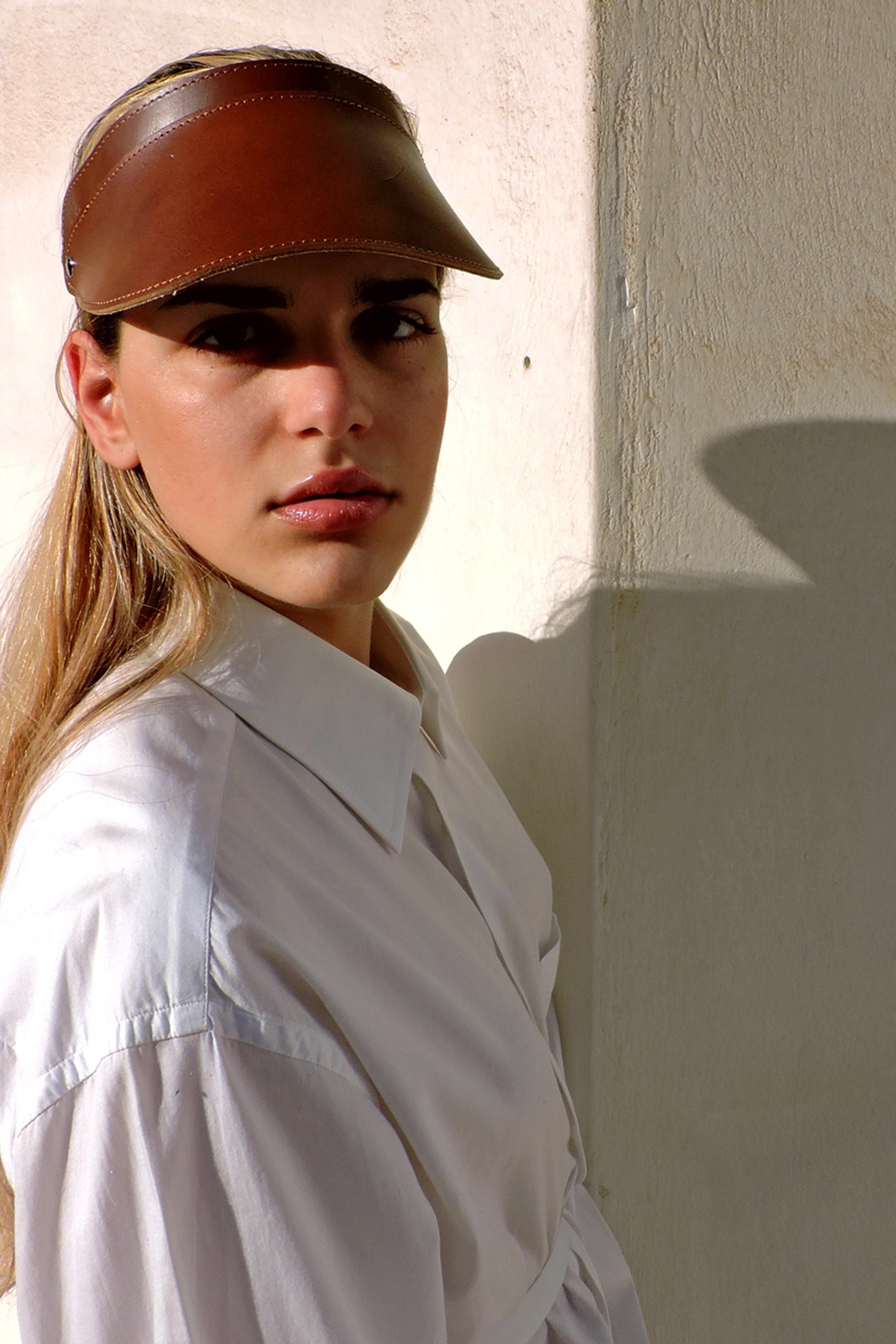 Handmade Brown Visor for Women, Minimal Accessory, Hat Visor for Men ...