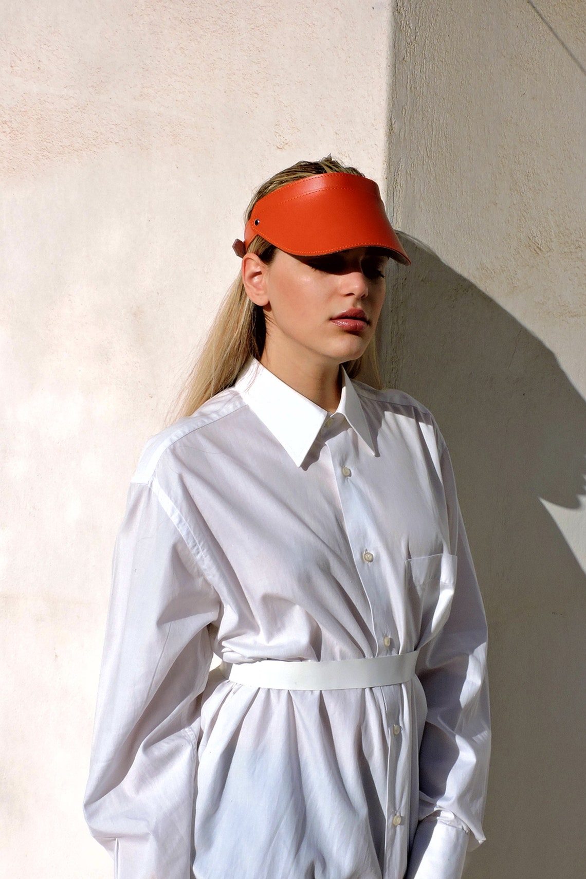 Handmade Orange Visor for Women Minimal Accessory Hat Visor - Etsy UK