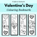 Printable Colouring Bookmarks for Valentine Day Kids Craft Activities ...