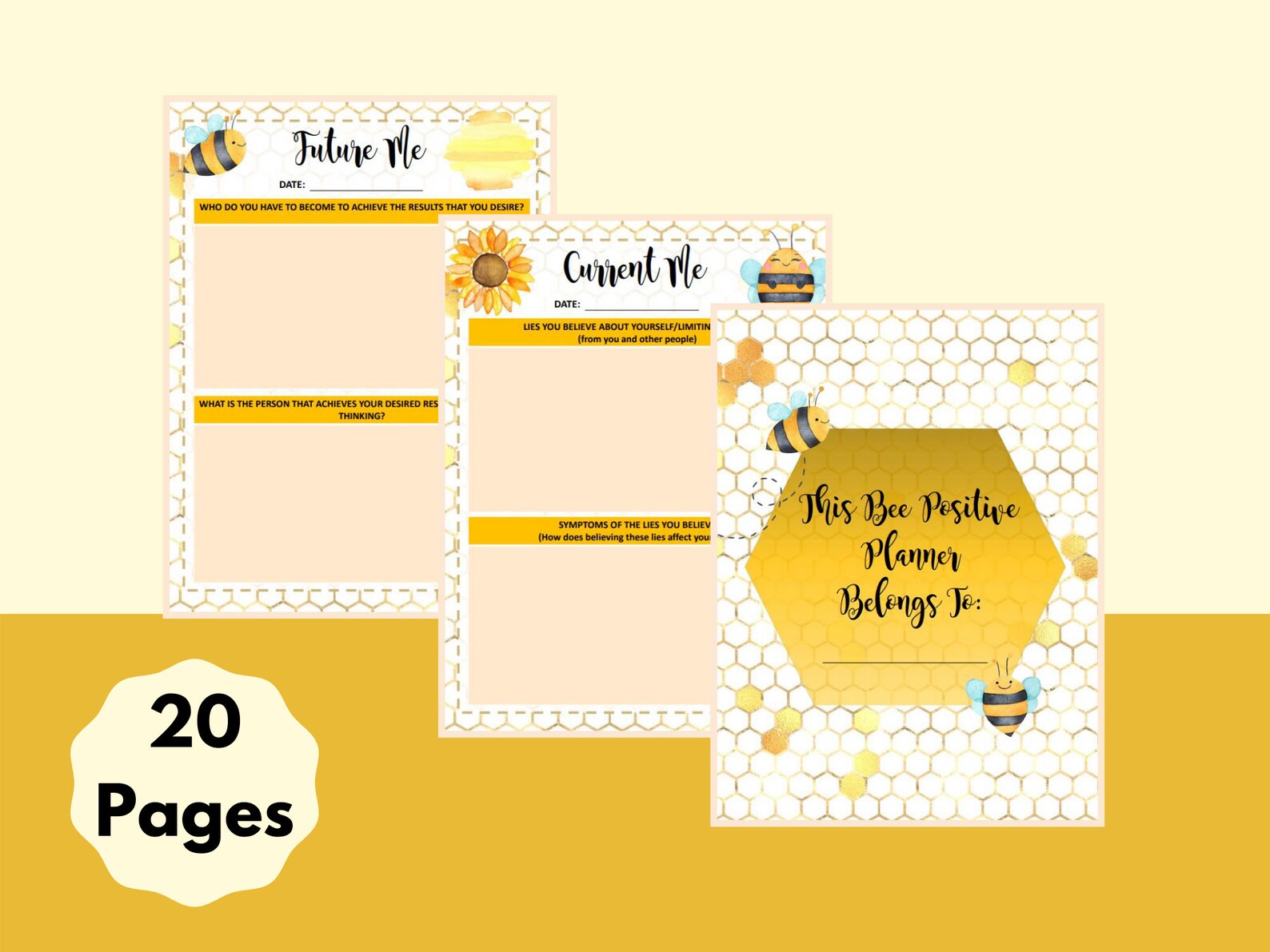 Bee Happy Printable Planner Pdf. Instant Download - Etsy UK