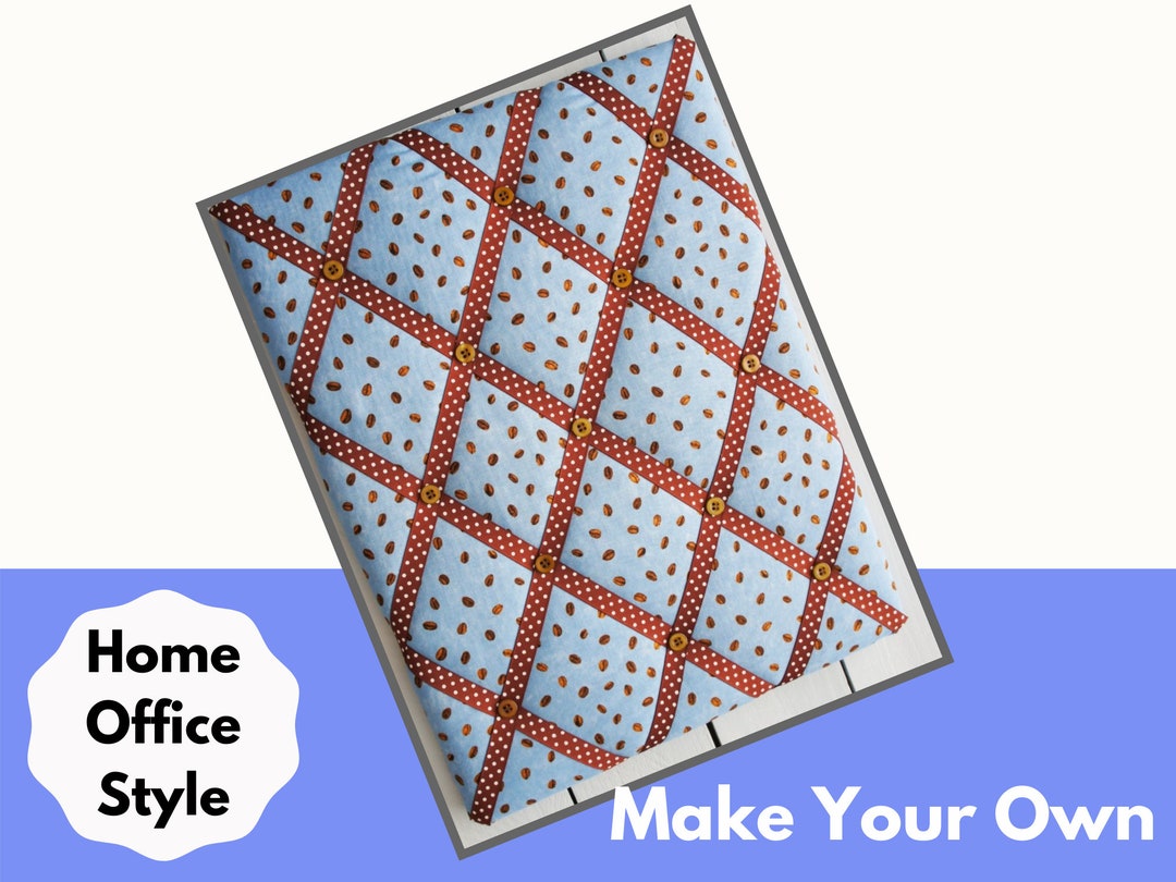 How to Make a Fabric Padded Pinboard / Noticeboard Tutorial - PDF ...