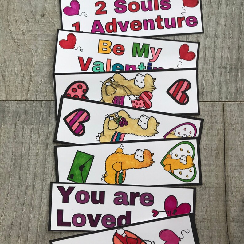 Printable Colouring Bookmarks for Valentine Day Kids Craft Activities ...