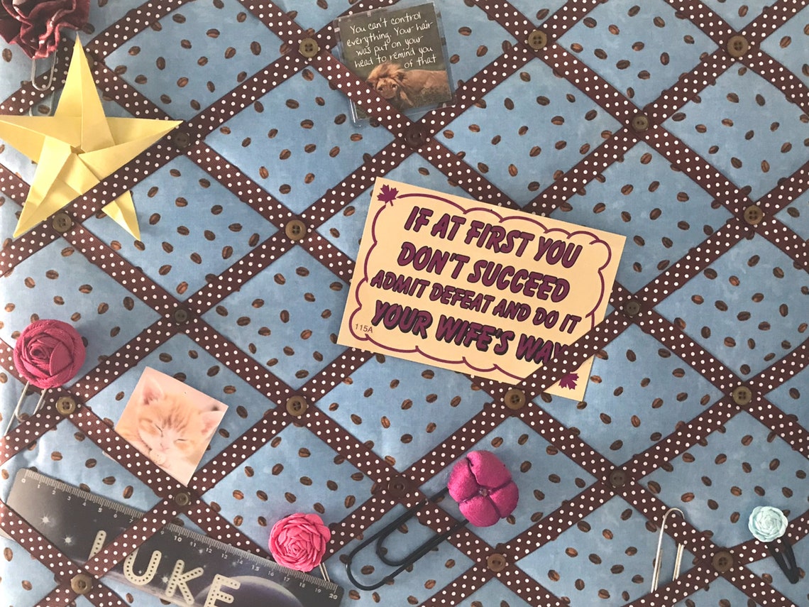 How to Make a Fabric Padded Pinboard / Noticeboard Tutorial - PDF ...