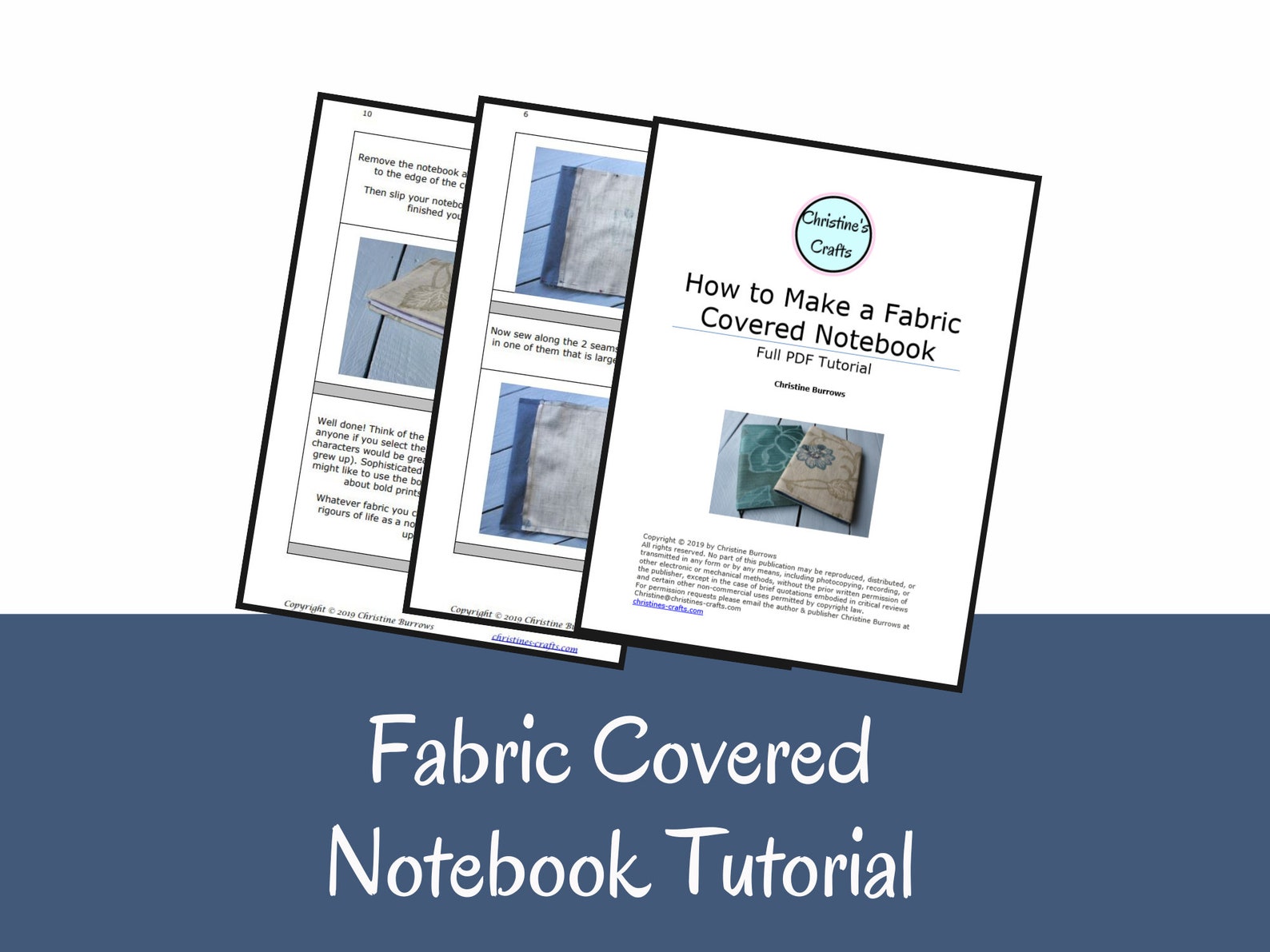 How to Make a Fabric Notebook Cover Tutorial | Instant Download Step by ...