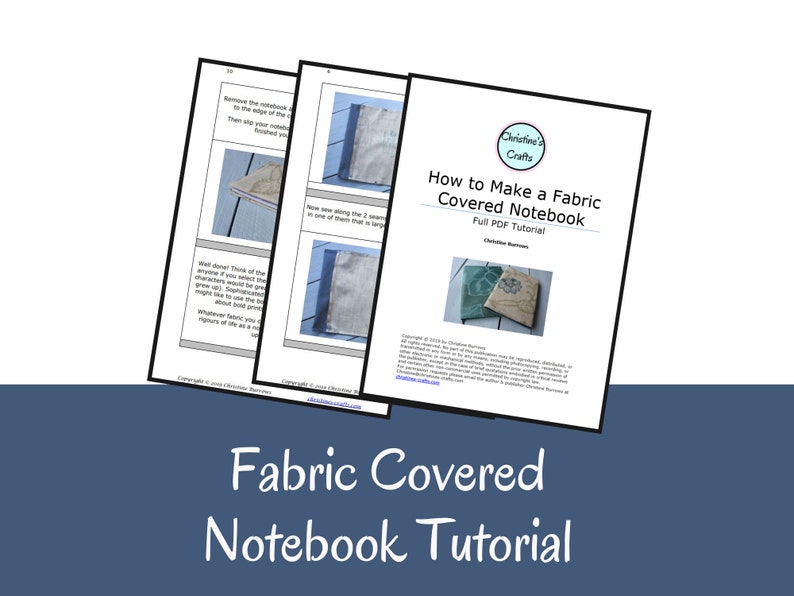 How to Make a Fabric Notebook Cover Tutorial | Instant Download Step by Step Instructions - Etsy ...