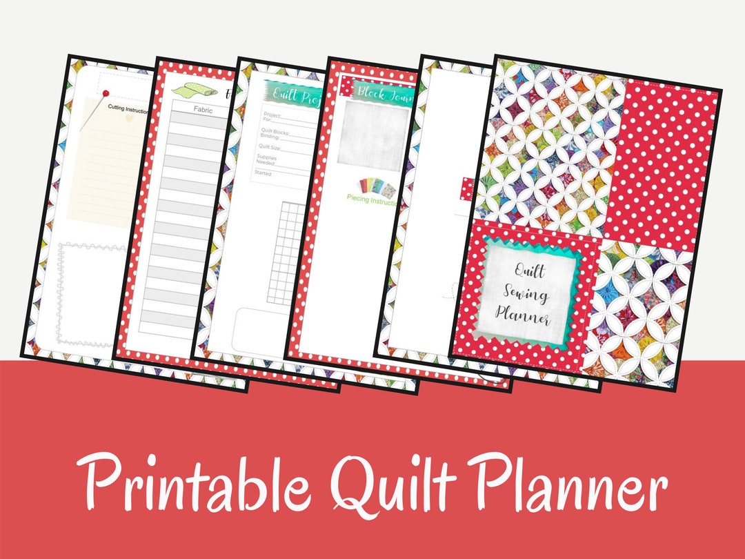Quilt Planner / Journal | Instant Download Pintable PDF - Etsy UK