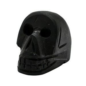 Shungite Healing Crystal Skull Head, Skull for Meditation, Balancing ...