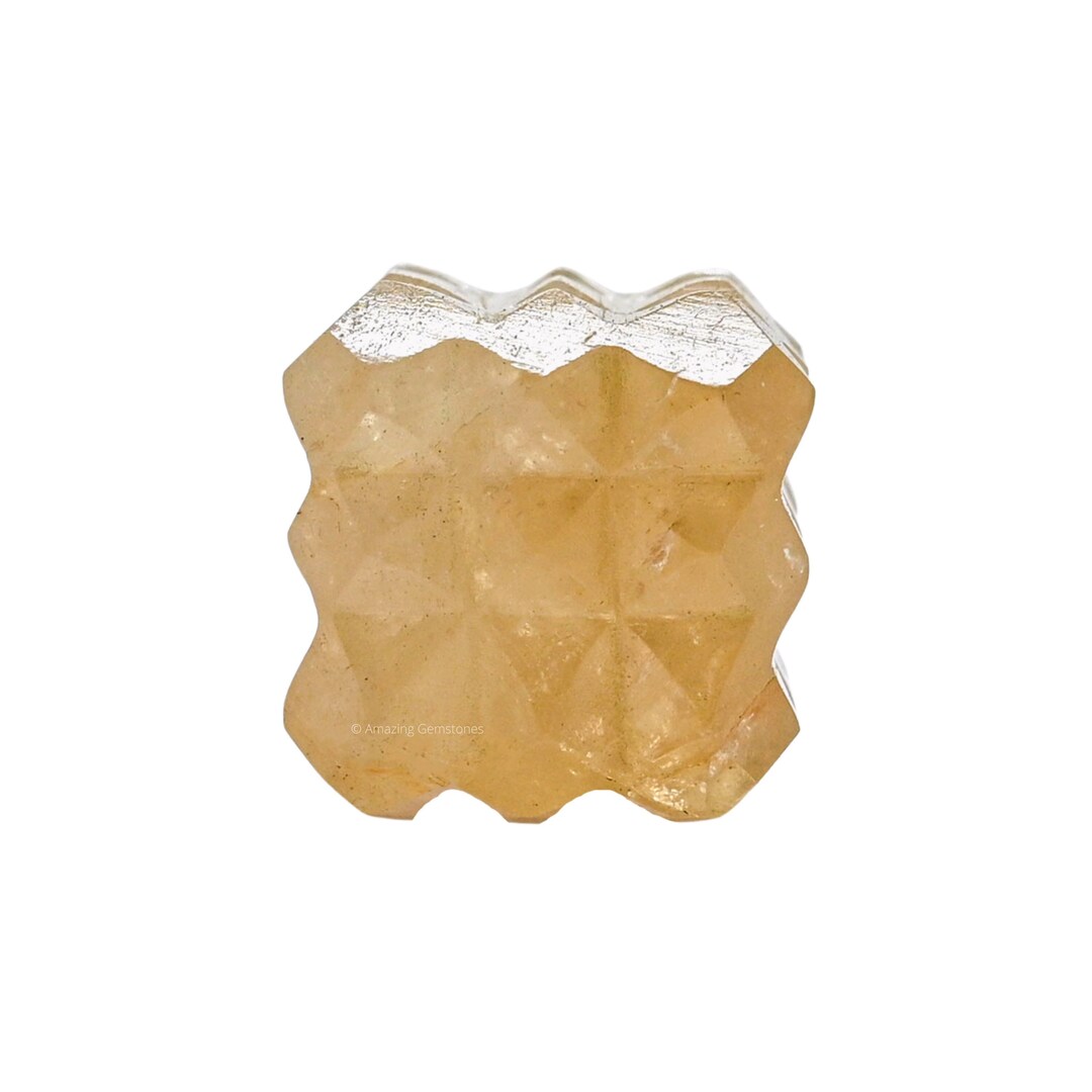 Citrine Healing Crystal Pyramid Cube, Lemurian, 1 Inch, Meditation ...