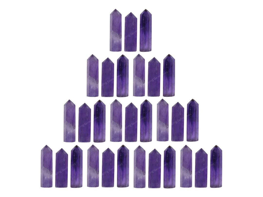 Amethyst Crystal Points, Small Gemstone Towers, Healing Stones (velvet ...