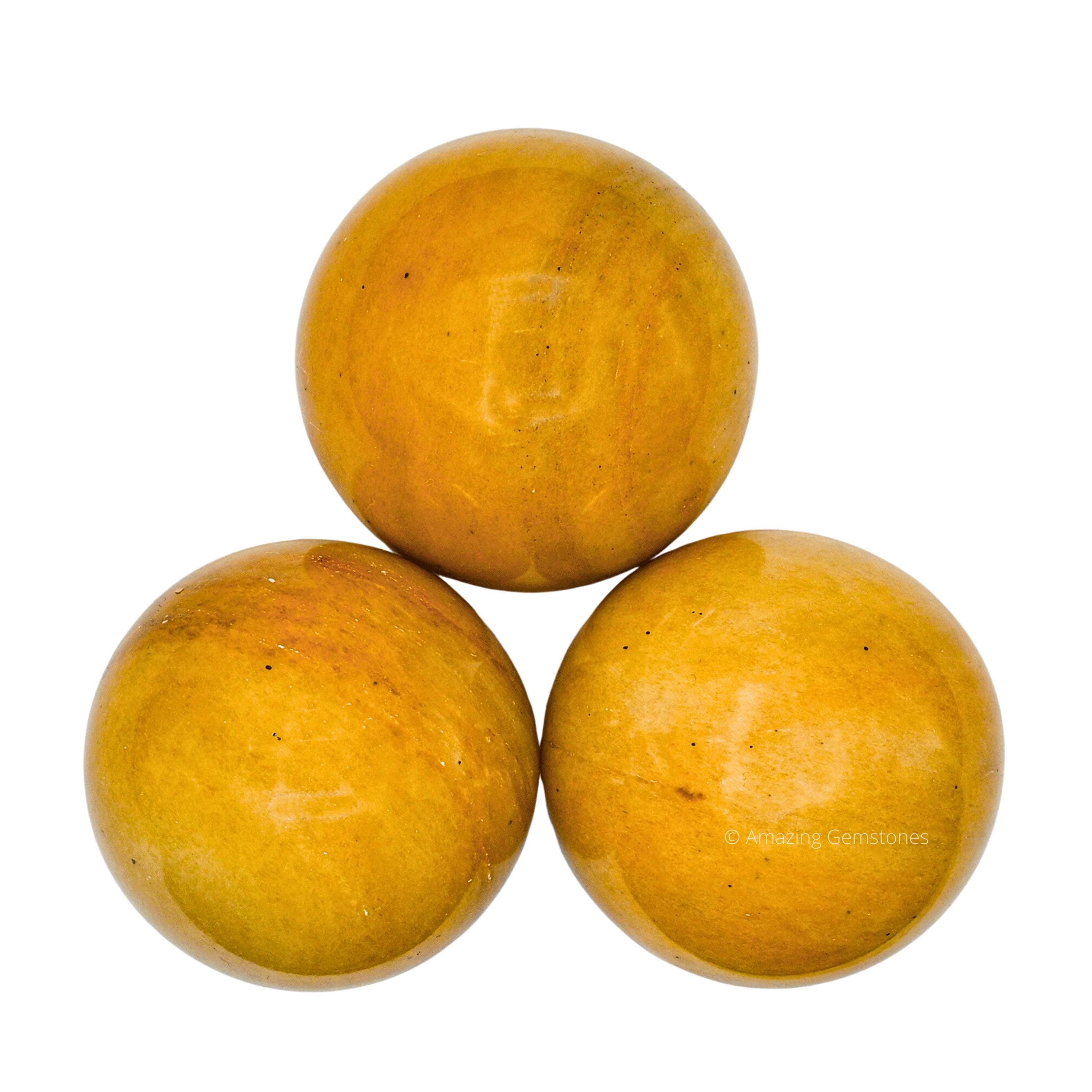 Yellow Jasper Crystal Decorative Balls, Natural Ball Sphere With Holder ...