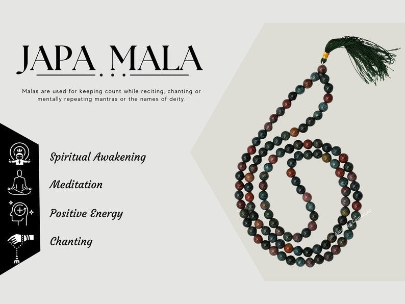 Bloodstone Mala Prayer Beads Necklace, 108 Japa Mala - Etsy