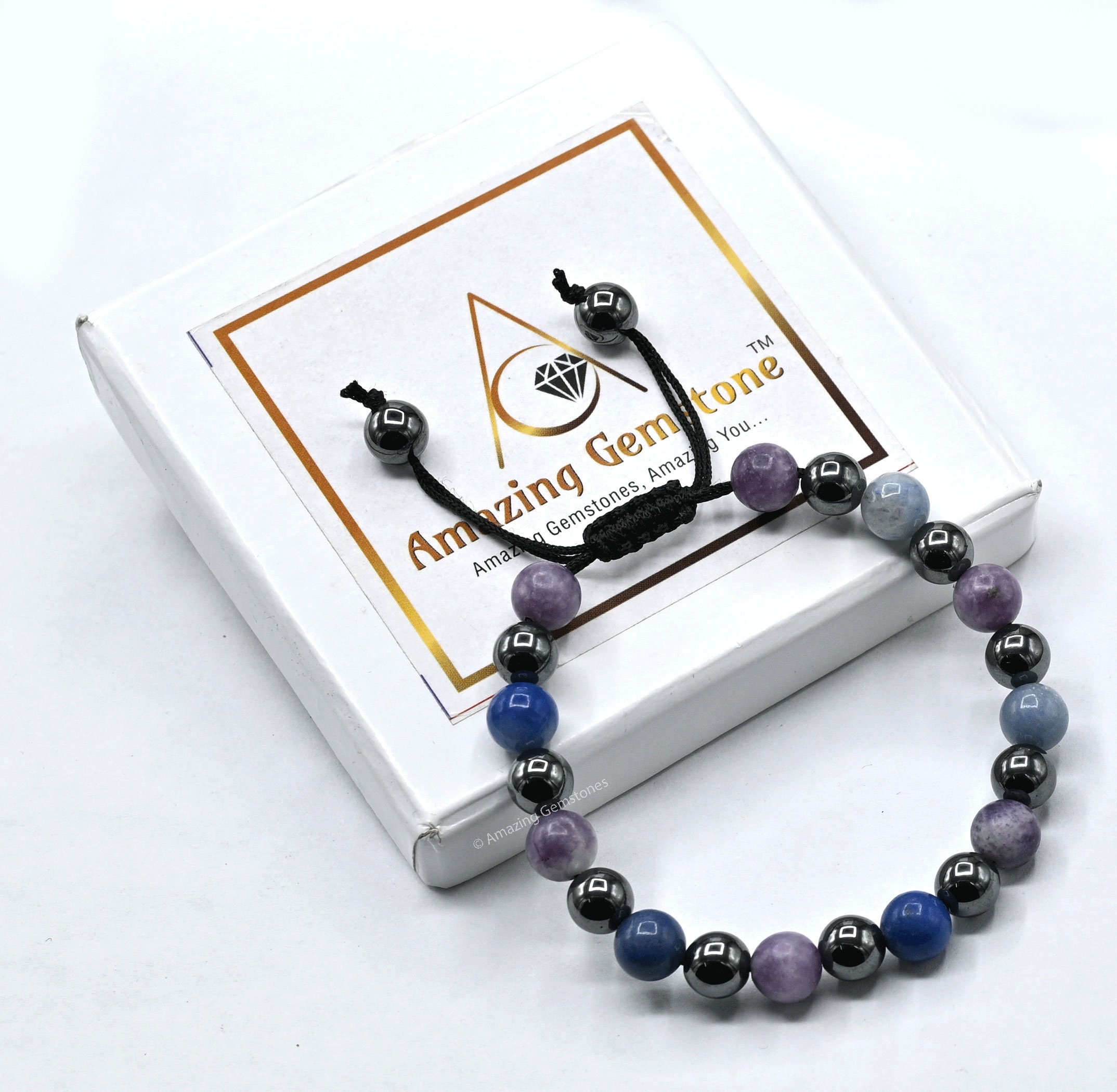 Stop Drinking Crystal Bracelet, Lepidolite Aventurine Hematite ...