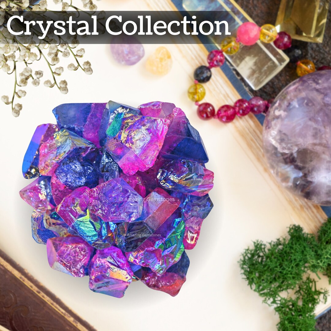 Rose Tanzine Aura Quartz Rough, Natural Rocks for Tumbling and DIY, Raw ...