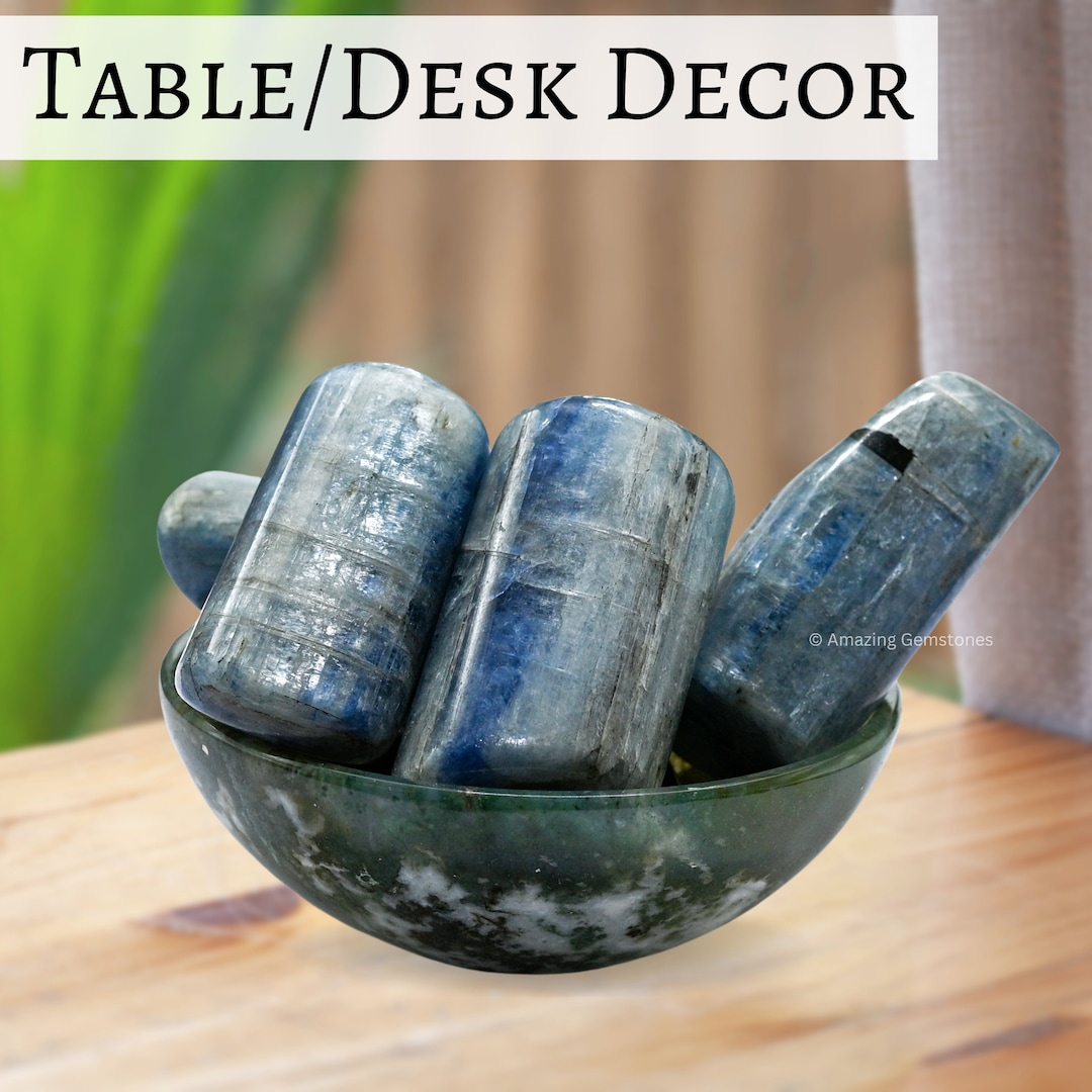 Blue Kyanite Tumbled Polished Stones, 1 OZ Natural Gemstones ...