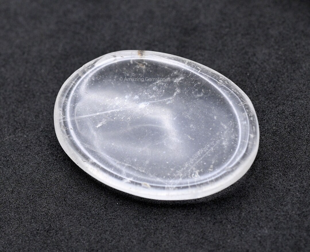 Clear Quartz Worry Stone, Polished Crystal Thumb Stone, Meditation - Etsy