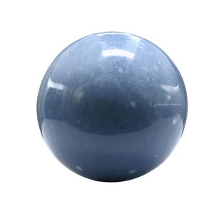Angelite Crystal Ball Sphere Stand, 50mm Gemstone Sphere With Holder Stand, Natural Healing ...