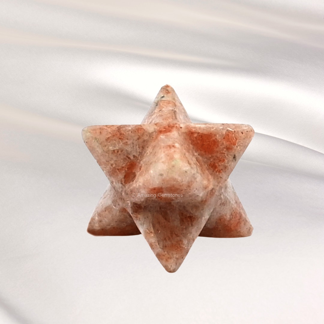 Sunstone Crystal 8 Point Merkaba Star Hand Carved Star - Etsy