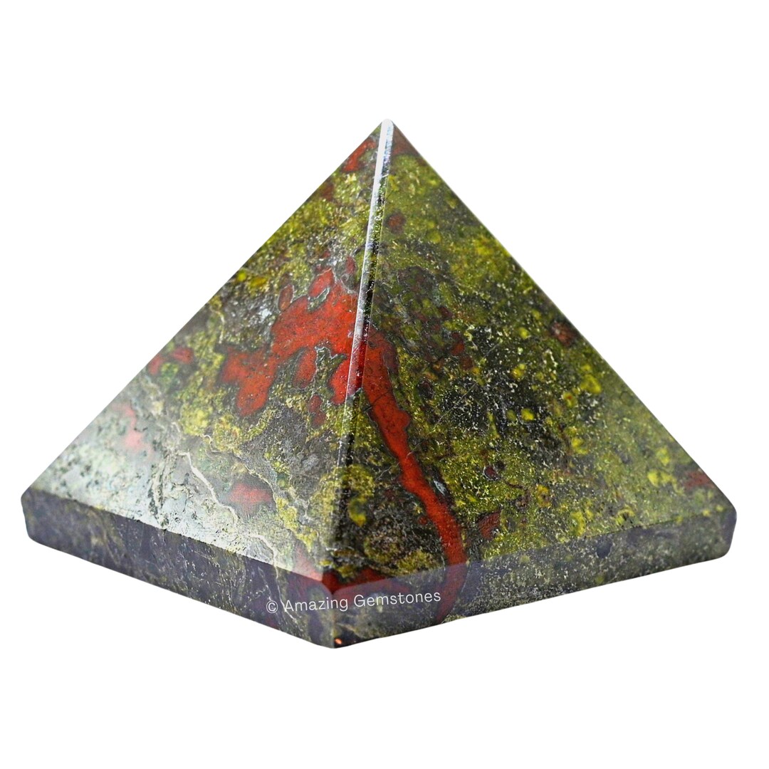 Dragon Bloodstone Crystal Pyramid: Handmade Reiki Healing Decor - Etsy