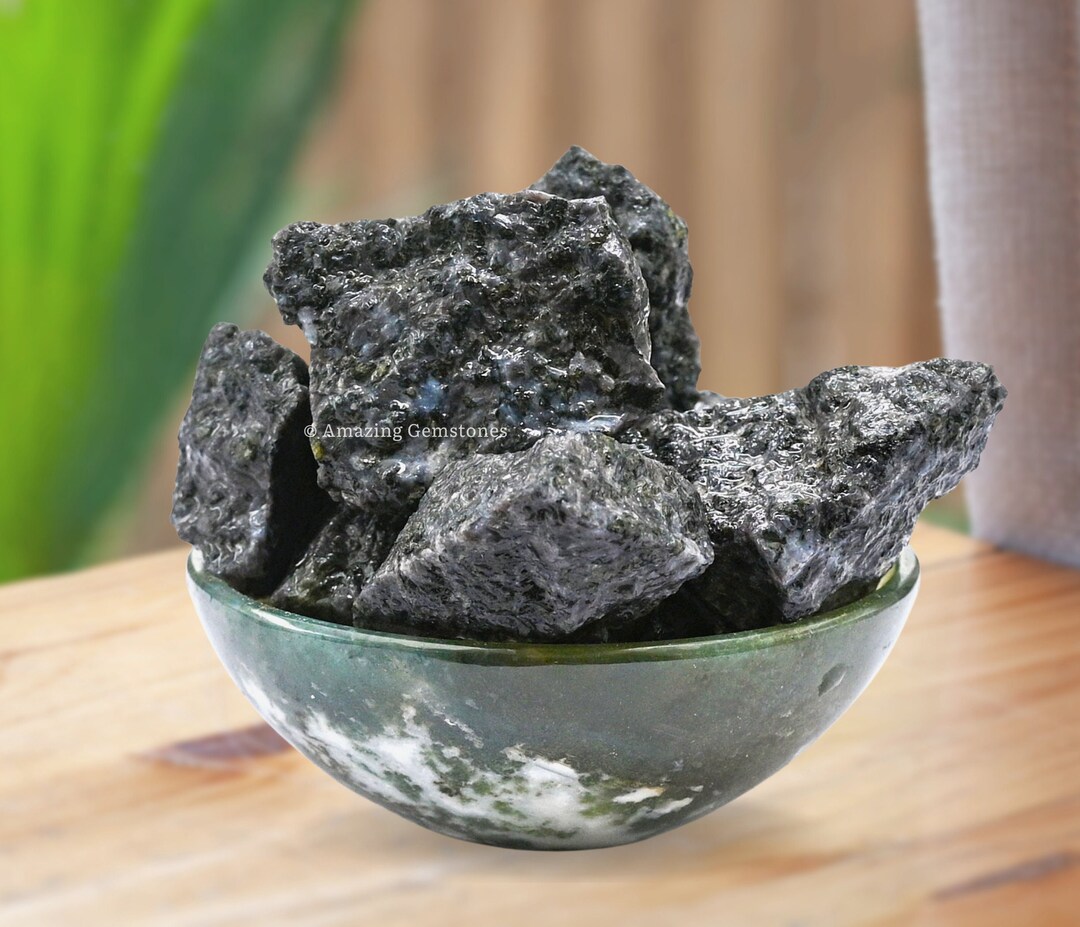 Larvikite Healing Crystal Raw Gemstones, Natural Rocks for Tumbling and DIY, Rough Crystals ...